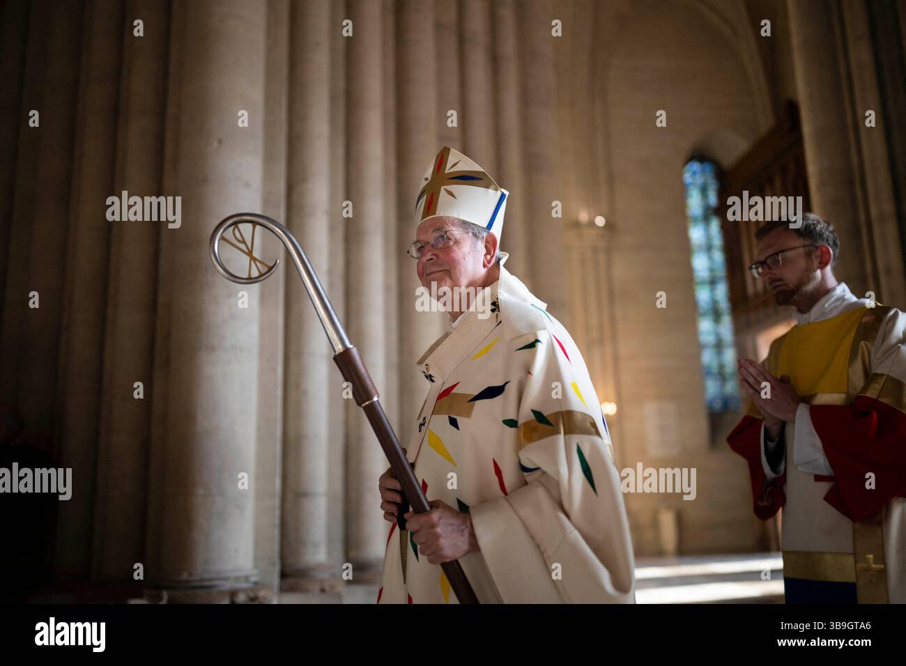 Archbishop of Paris Laurent Ulrich performs a solemn mass for Pope Leon ...