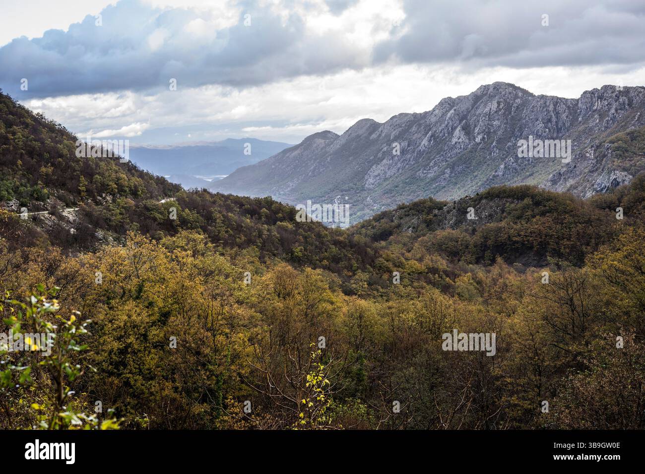 View over the Rumija Mountains near Bar, Montenegro Stock Photo - Alamy