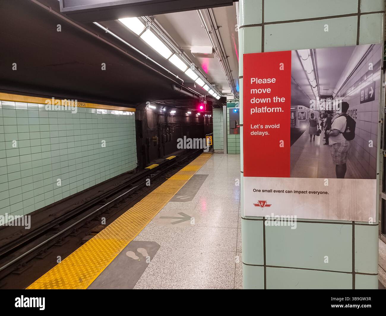 Toronto, ON, Canada - April 24, 2025: View at the St. George Station ...