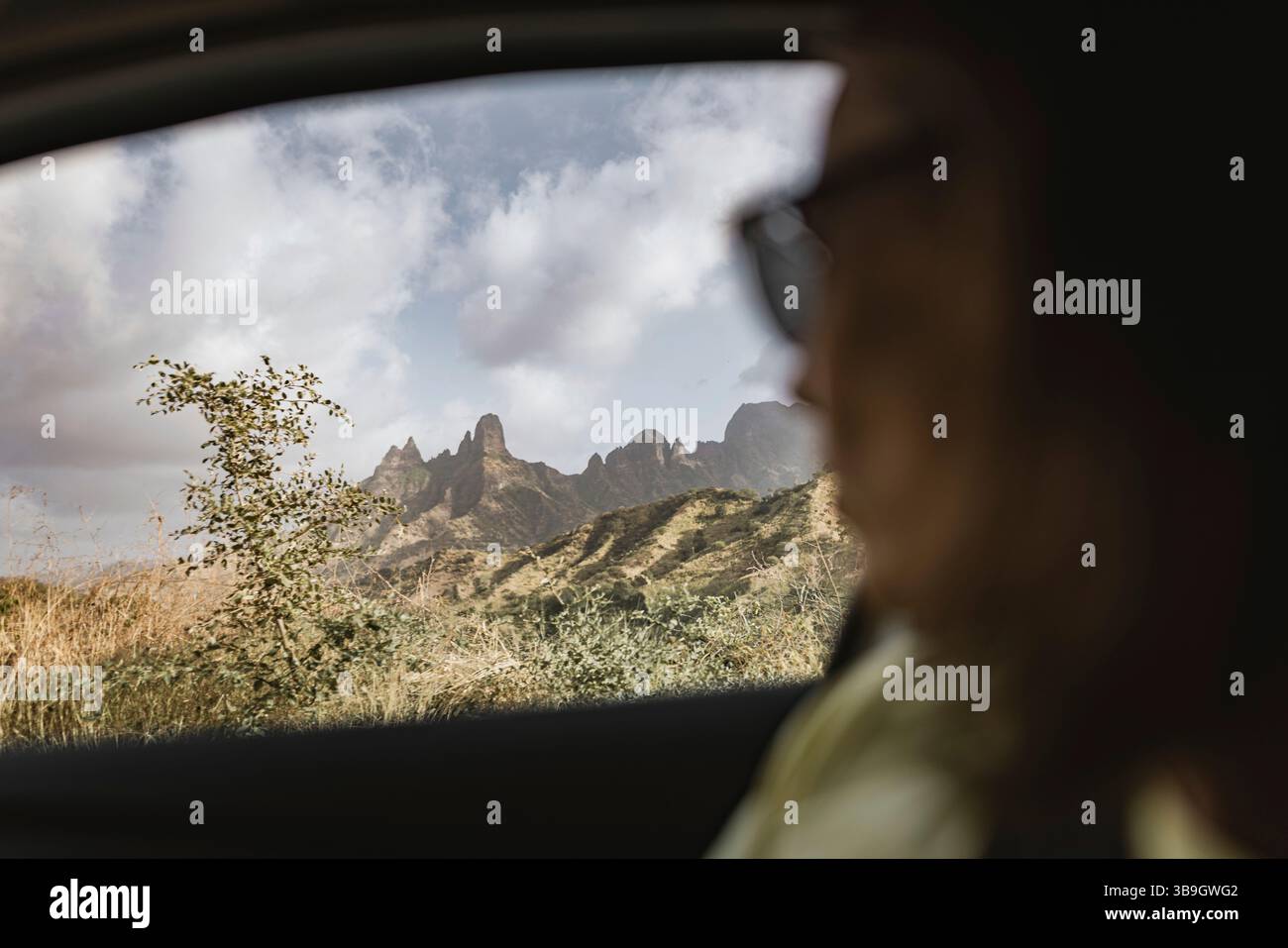 Excursion by car, Tarrafal, Cape Verde, West Africa Stock Photo - Alamy