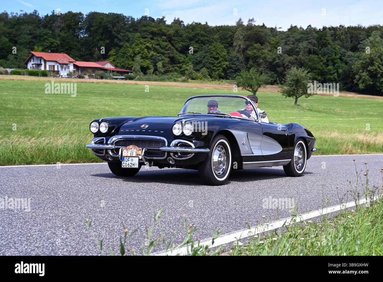 Bad König, Hesse, Germany, classic car festival, Chevrolet Corvette C1 ...