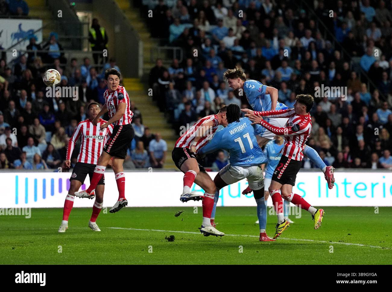 Coventry City's Jack Rudoni scores their side's first goal of the game ...