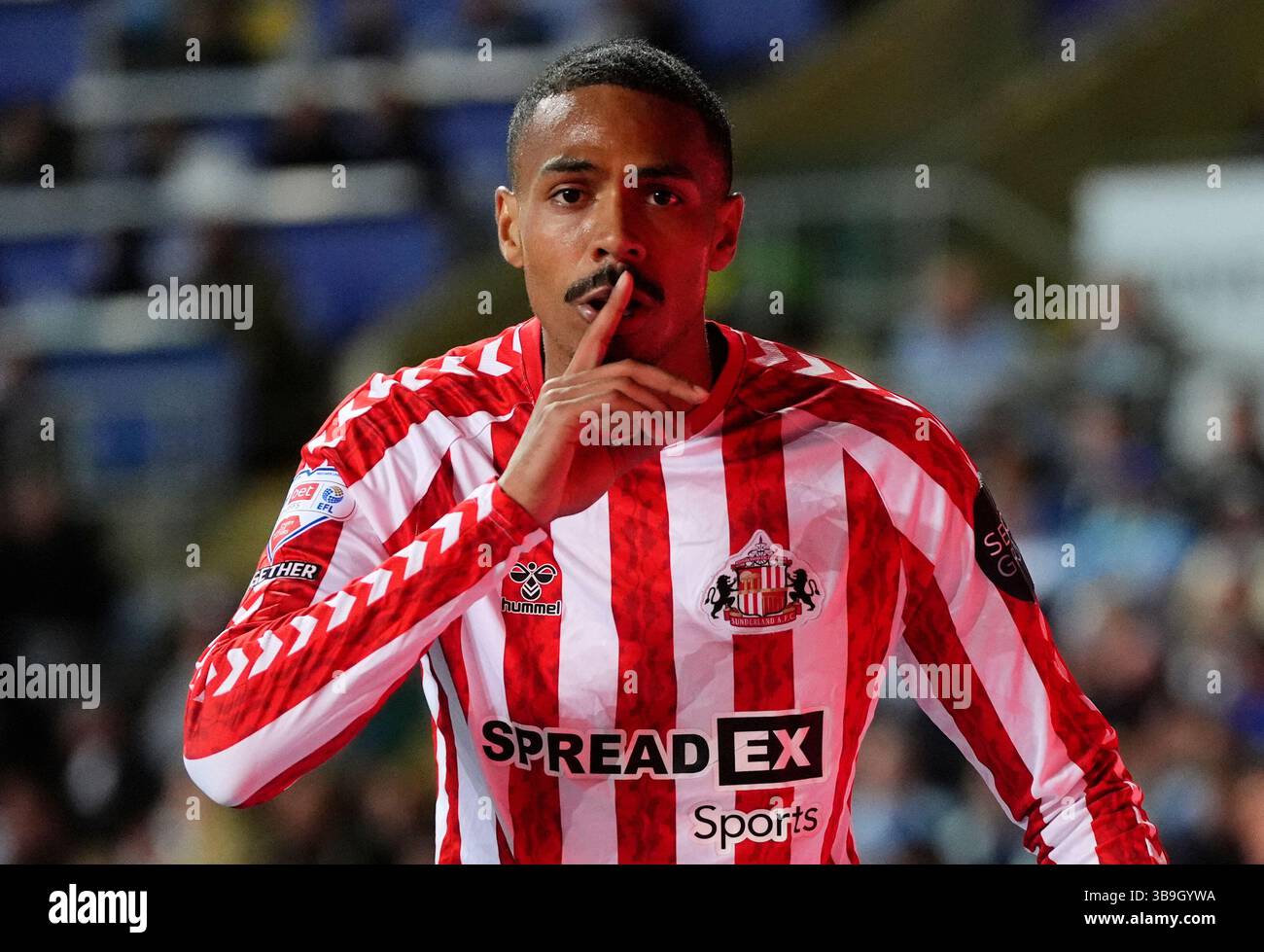 Sunderland's Wilson Isidor celebrates scoring their side's first goal ...