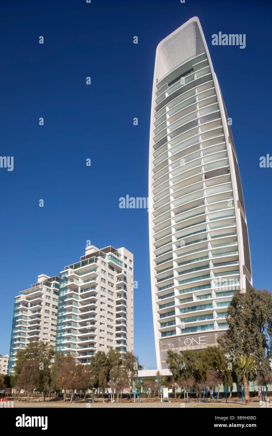 Cyprus, Limassol (Lemesos), Beach and Modern High-rise Buildings Stock ...