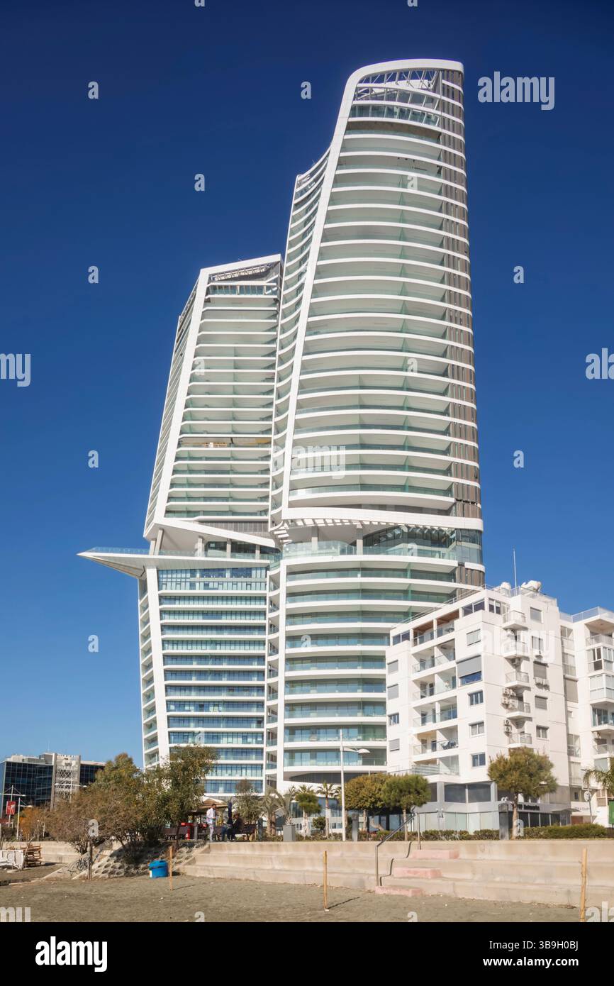 Beach and modern high rise buildings and trilogy towers hi-res stock ...