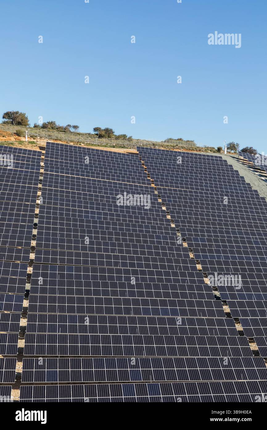 Cyprus, Pissouri, Classone Solar Garden Ltd, Solar Panel Farm Stock ...