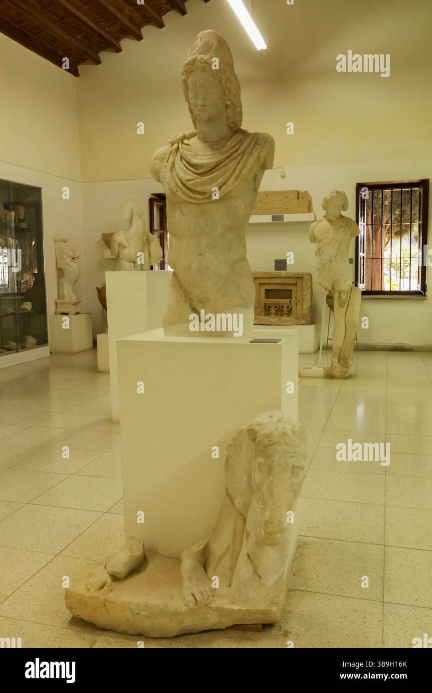 Cyprus, Episkopi, Episkopi Museum, Marble Statue of Meleager Stock ...