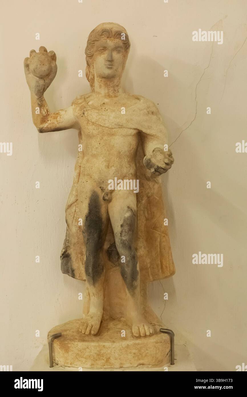 Cyprus, Episkopi, Episkopi Museum, Limestone Statue of Apollo the Stone ...