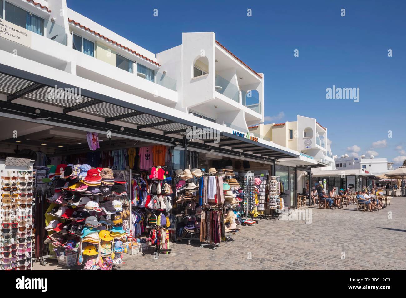 Cyprus, Paphos, Souvenir Shop display of Colourful Sunglasses and Hats ...