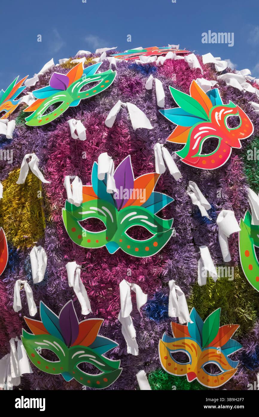 Cyprus, Paphos, The Annual Paphos Carnival, Colourful Carnival Masks ...