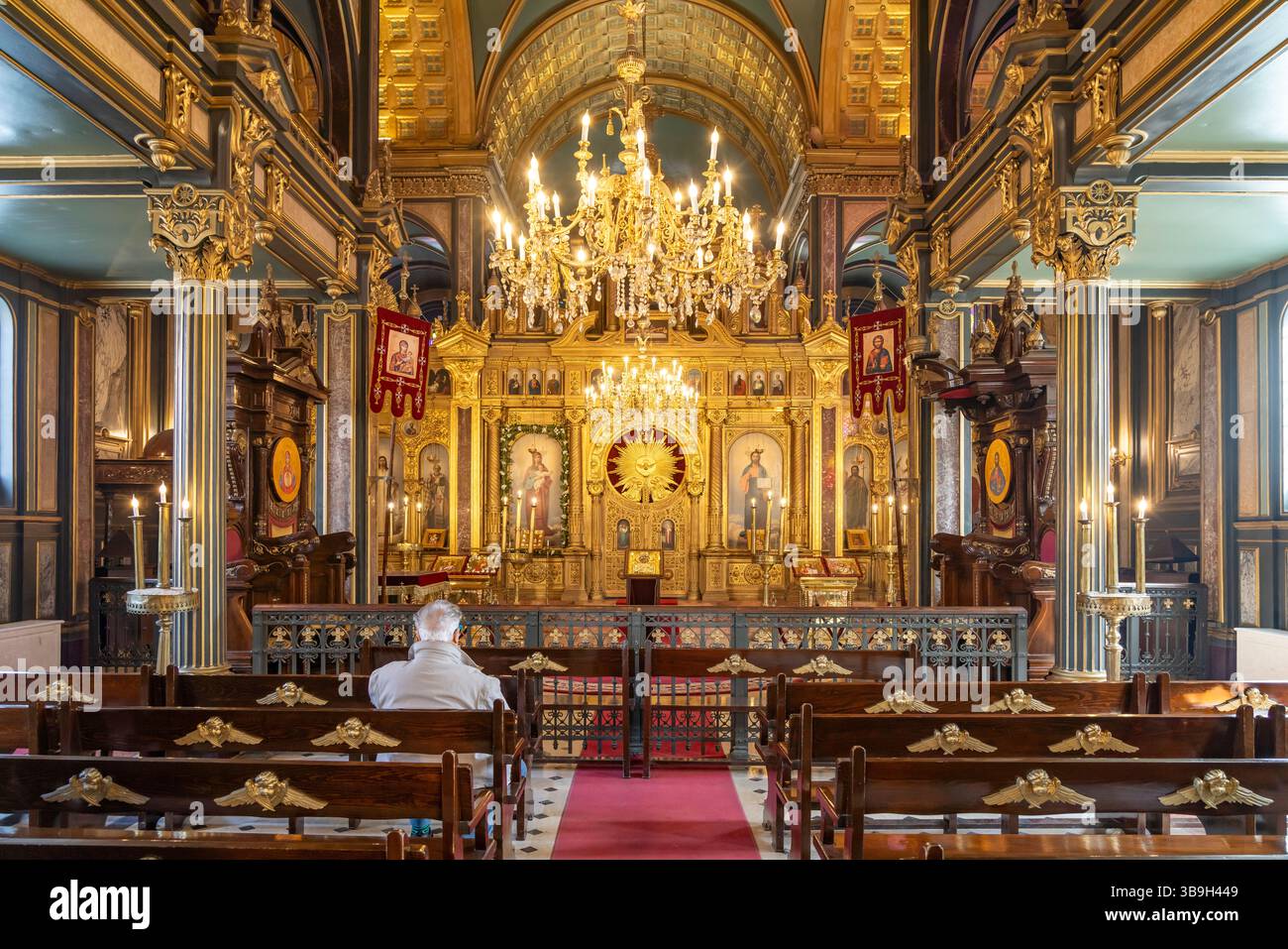 Interior of the Bulgarian Orthodox Church of St. Stephen in Istanbul ...
