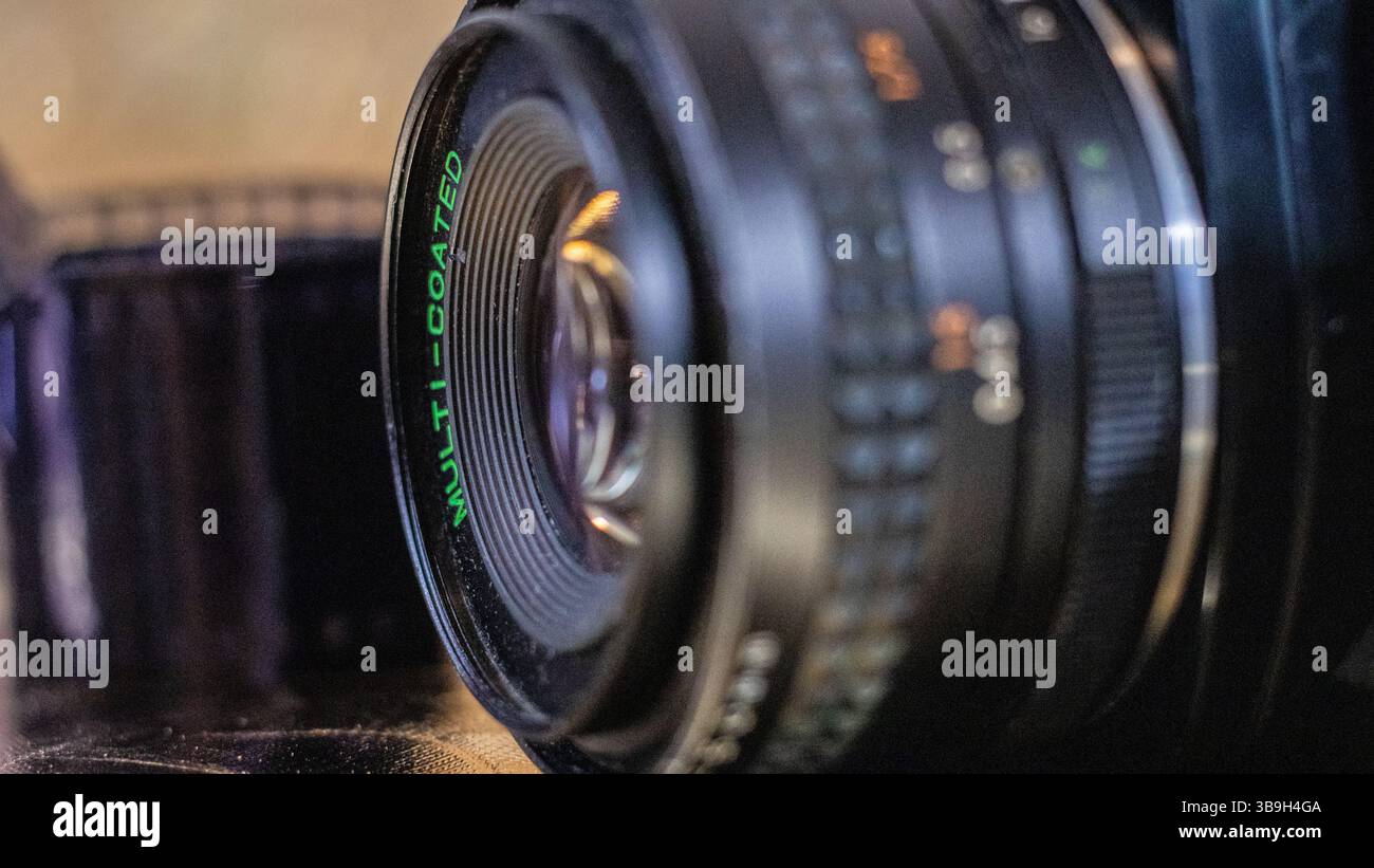 A vintage 35mm film analog camera Stock Photo - Alamy