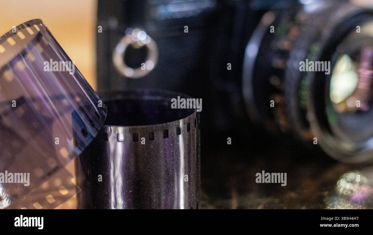 A vintage 35mm film analog camera Stock Photo - Alamy