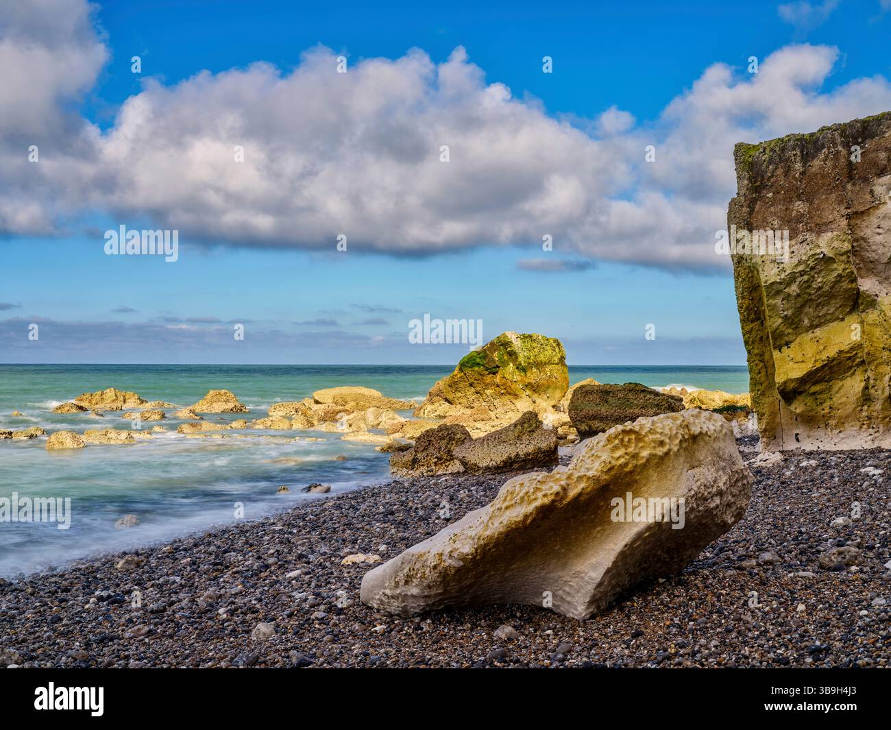 On the cliffs of Valleuse Senneville Sur Fecamp, Normandy Stock Photo ...