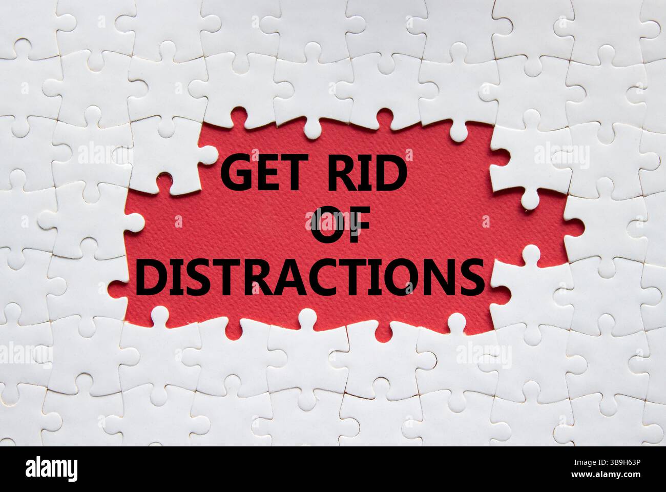 Distractions symbol. Concept word Get rid of Distractions on white ...