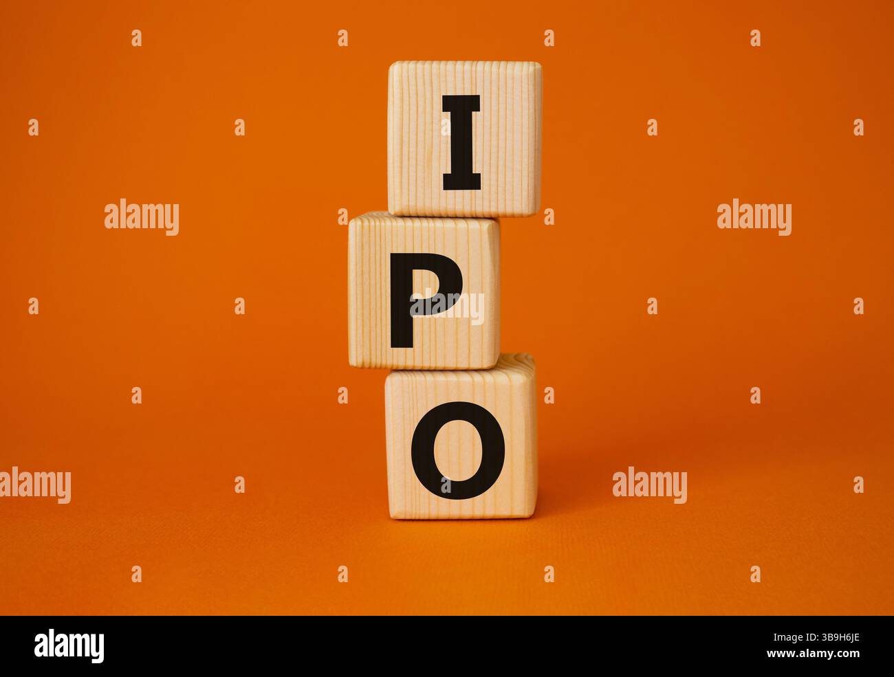 IPO- Initial Public Offering symbol. Concept word IPO on wooden cubes ...