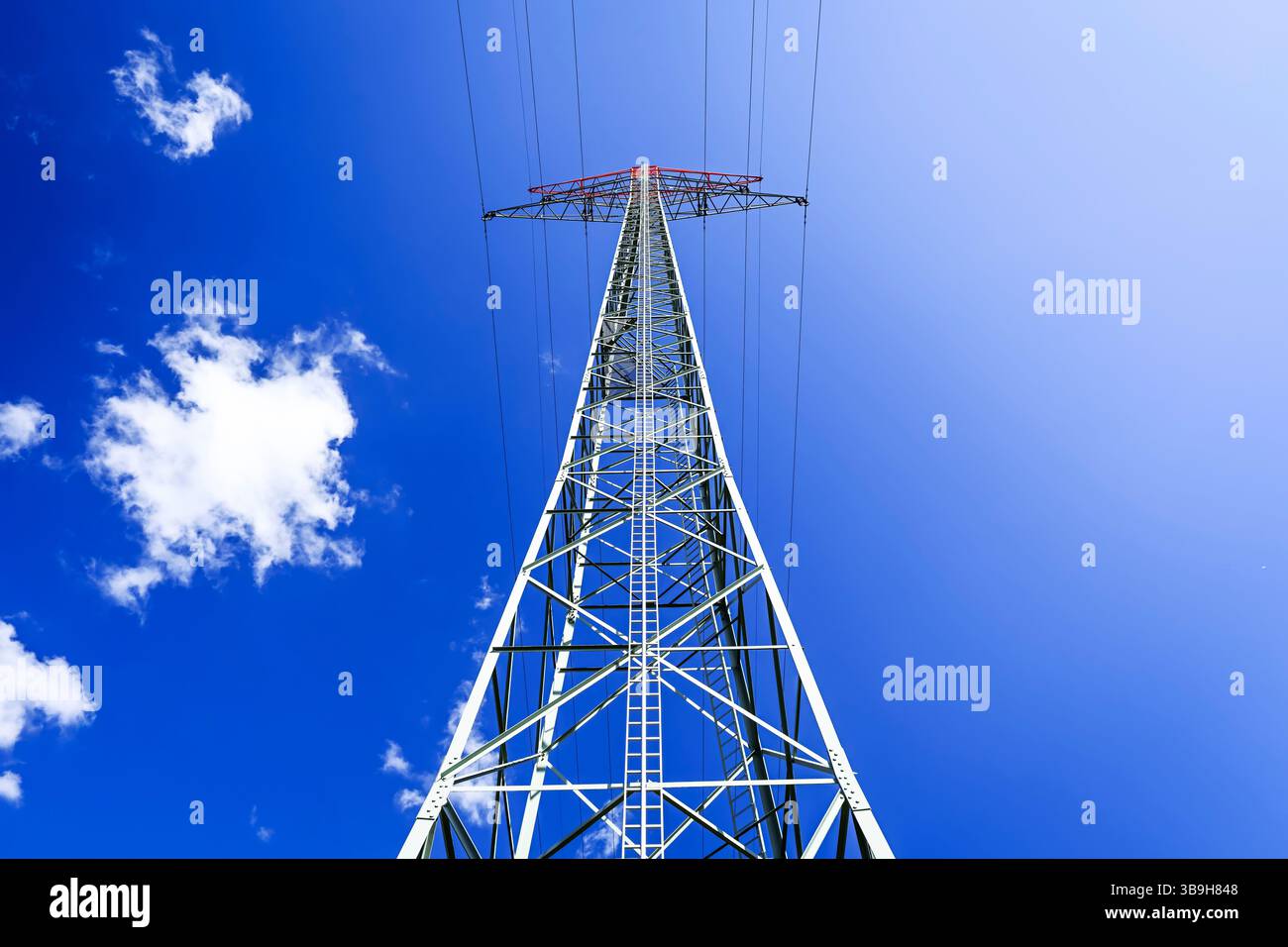 High-voltage pylon, electricity prices Stock Photo - Alamy