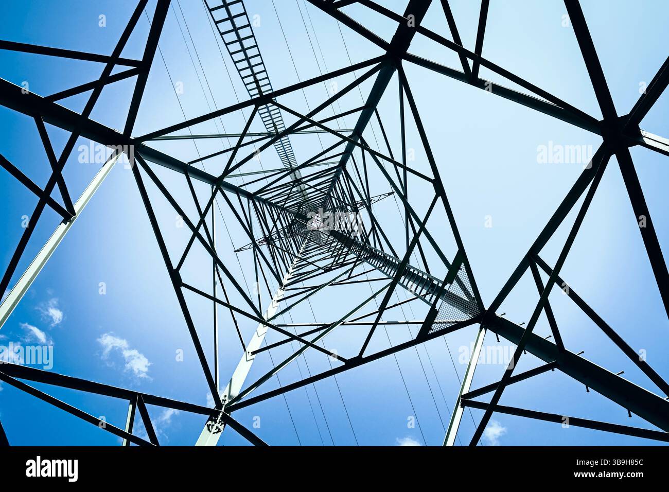 High-voltage pylon, electricity prices Stock Photo - Alamy