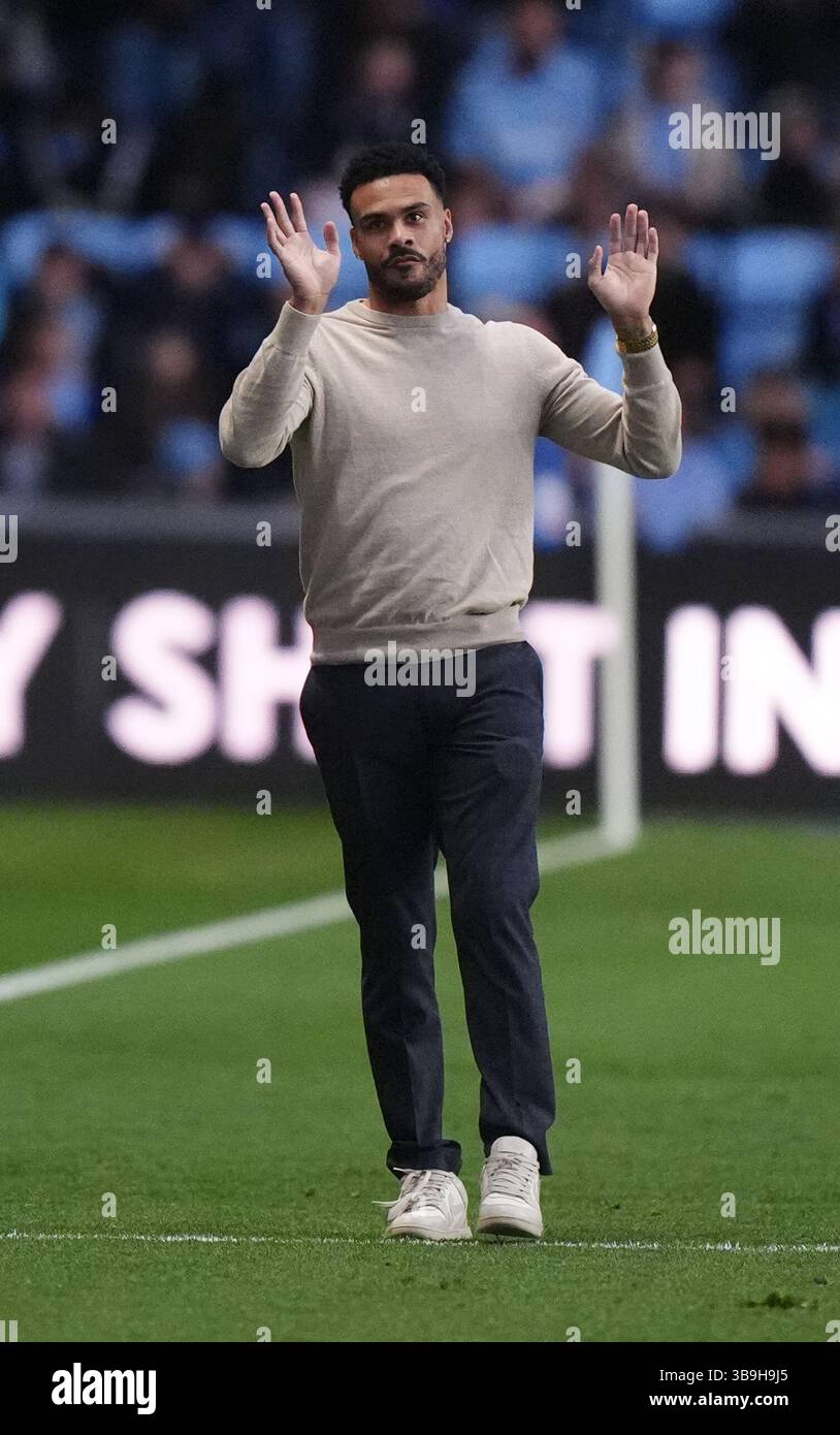 Former player Jordan Willis before during the Sky Bet Championship play ...