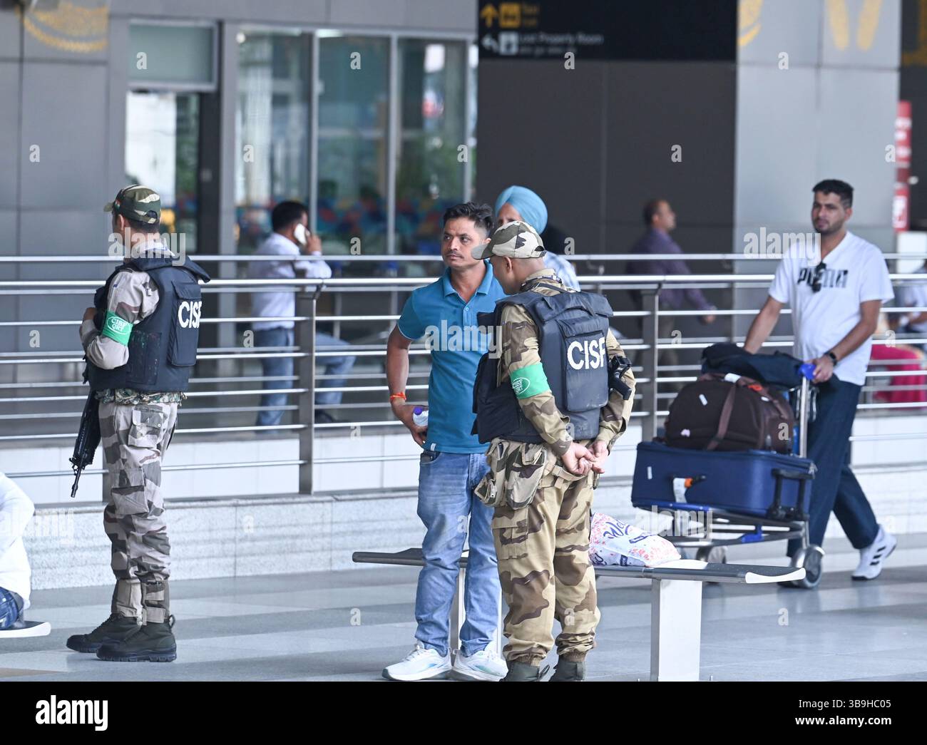 NEW DELHI, INDIA - MAY 9: Security personnel take a round of the ...
