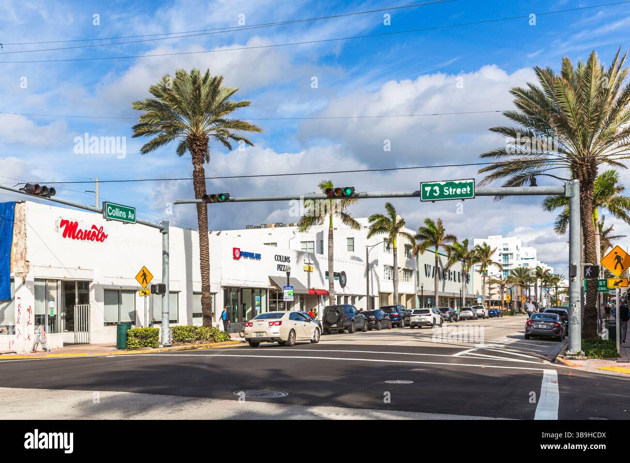 Street in Miami Beach North, Florida, USA, North America Stock Photo ...