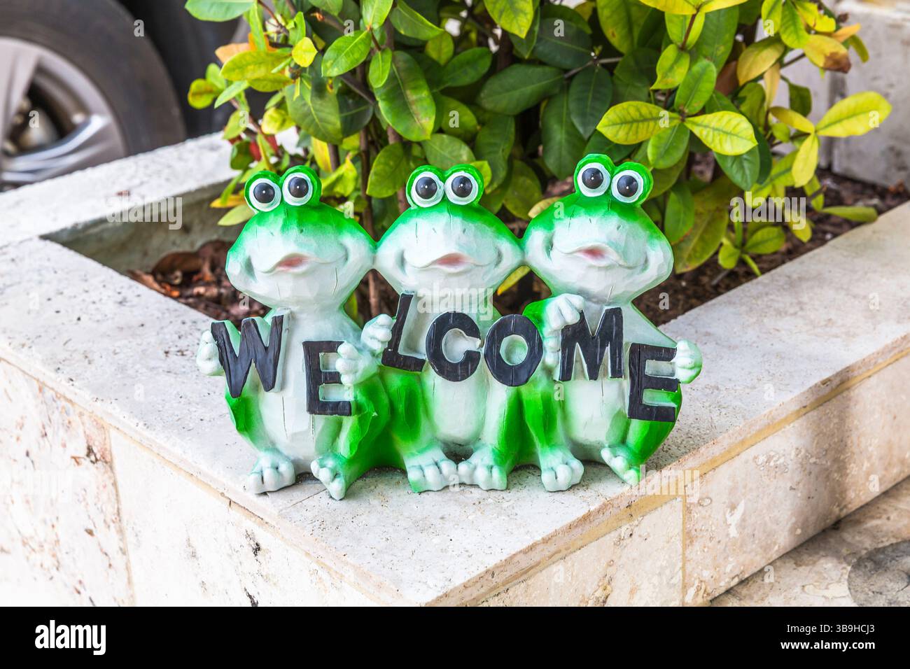 Welcome Figures, Miami Beach North, Florida, USA, North America Stock ...