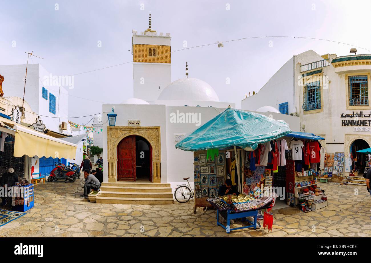 Great Mosque (Grande Mosque) in Hammamet, Tunisia Stock Photo - Alamy
