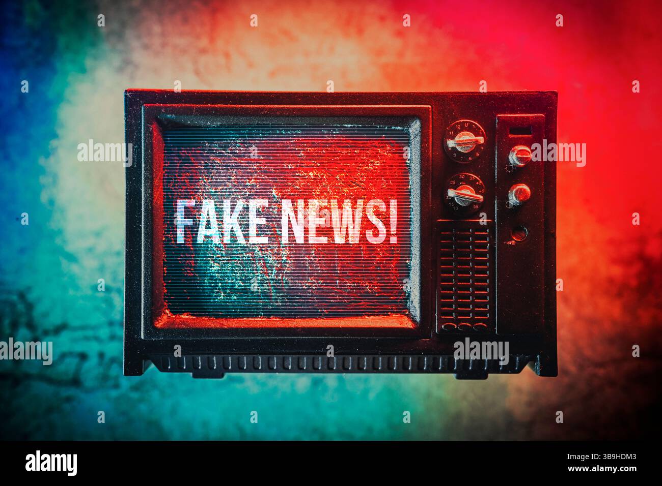 Miniature television with the label Fake News, photomontage Stock Photo ...
