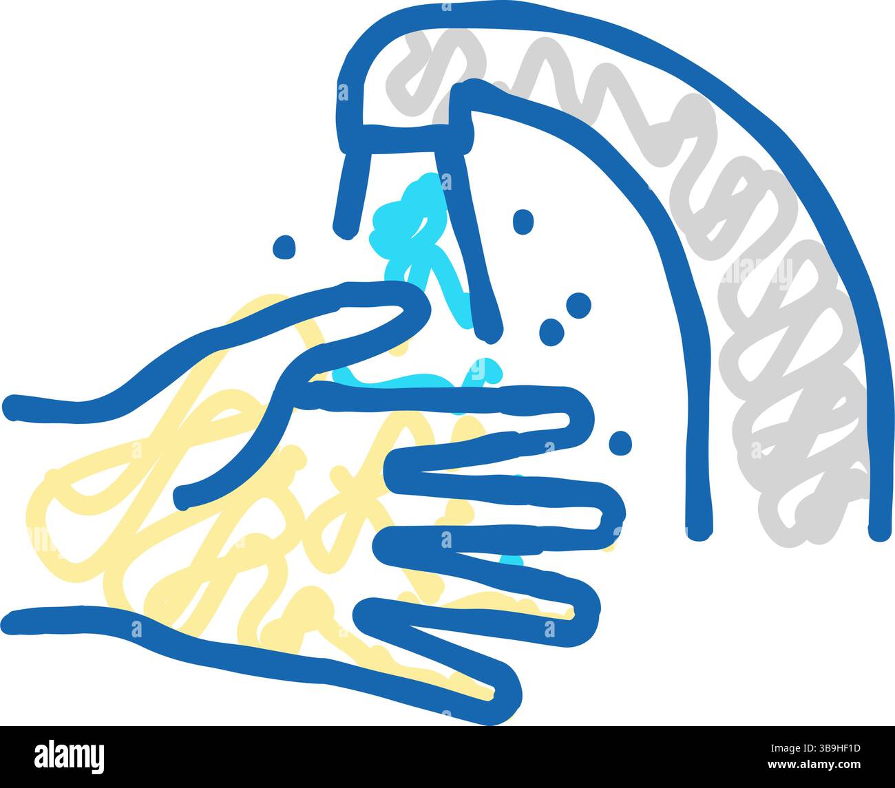 hand hygiene food safety icon doodle illustration Stock Vector Image ...