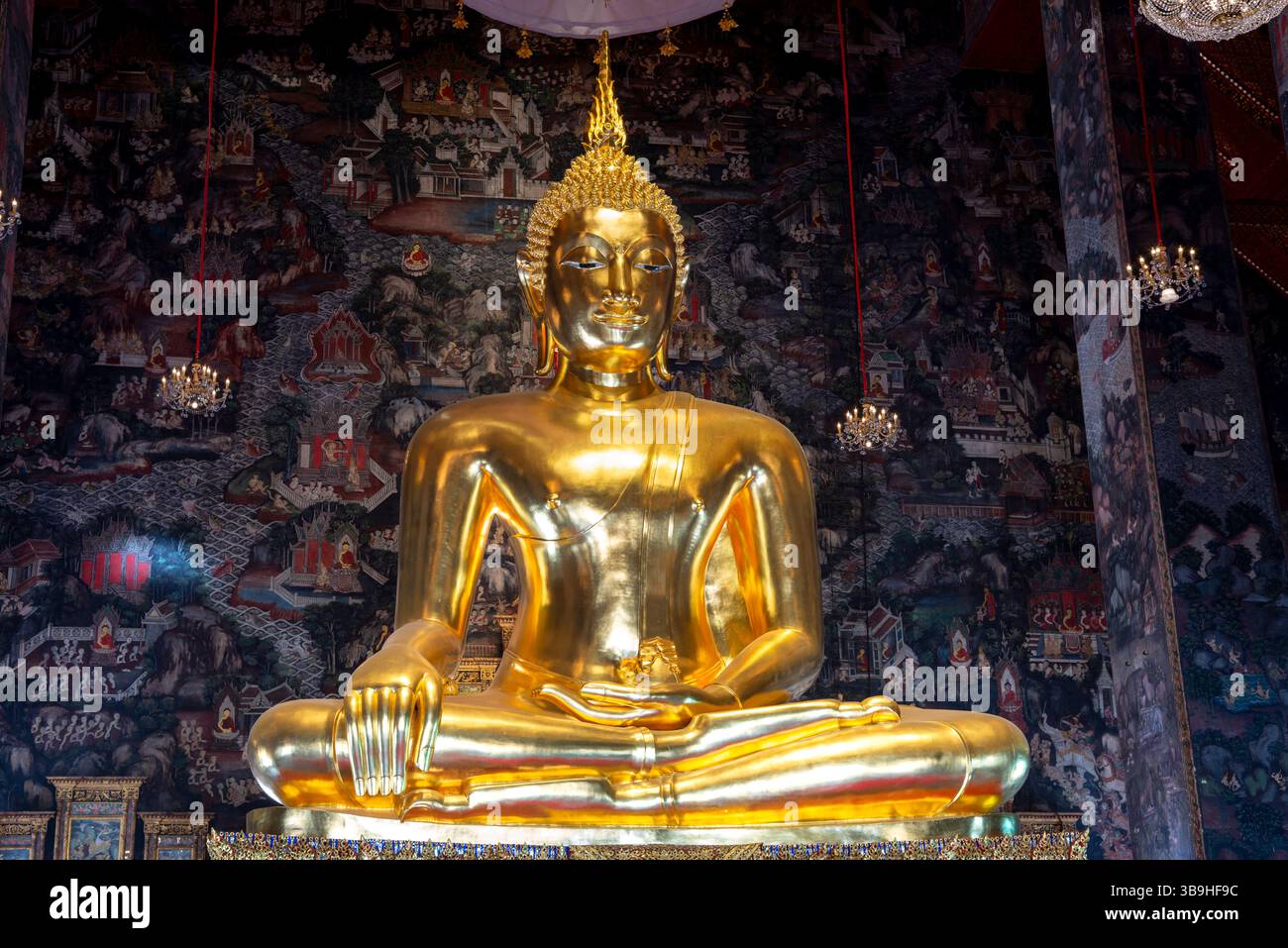 Golden Buddha statue, Phra Si Sakyamuni, (from the Sukhothai era and ...