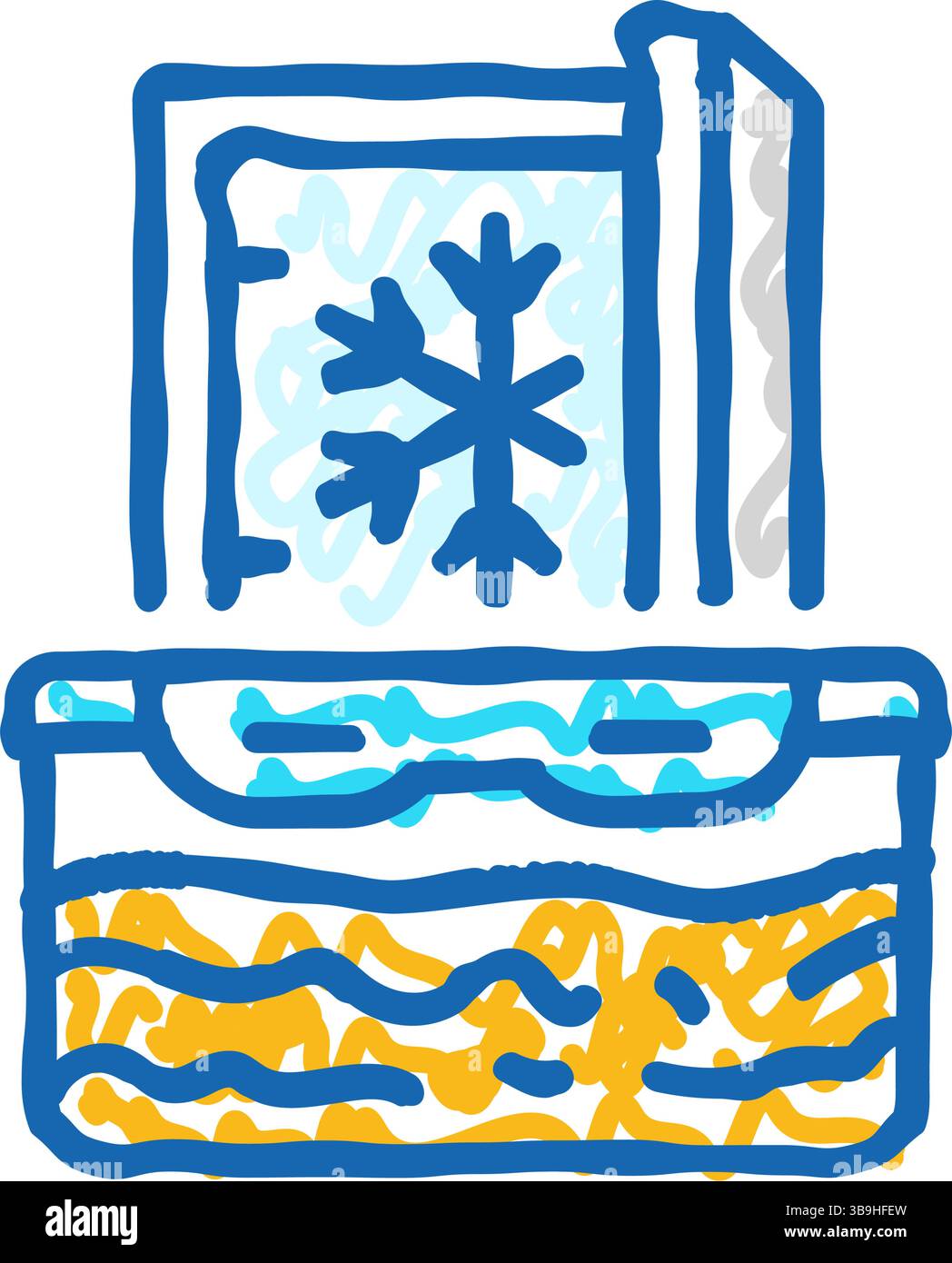 freezing food safety icon doodle illustration Stock Vector Image & Art ...