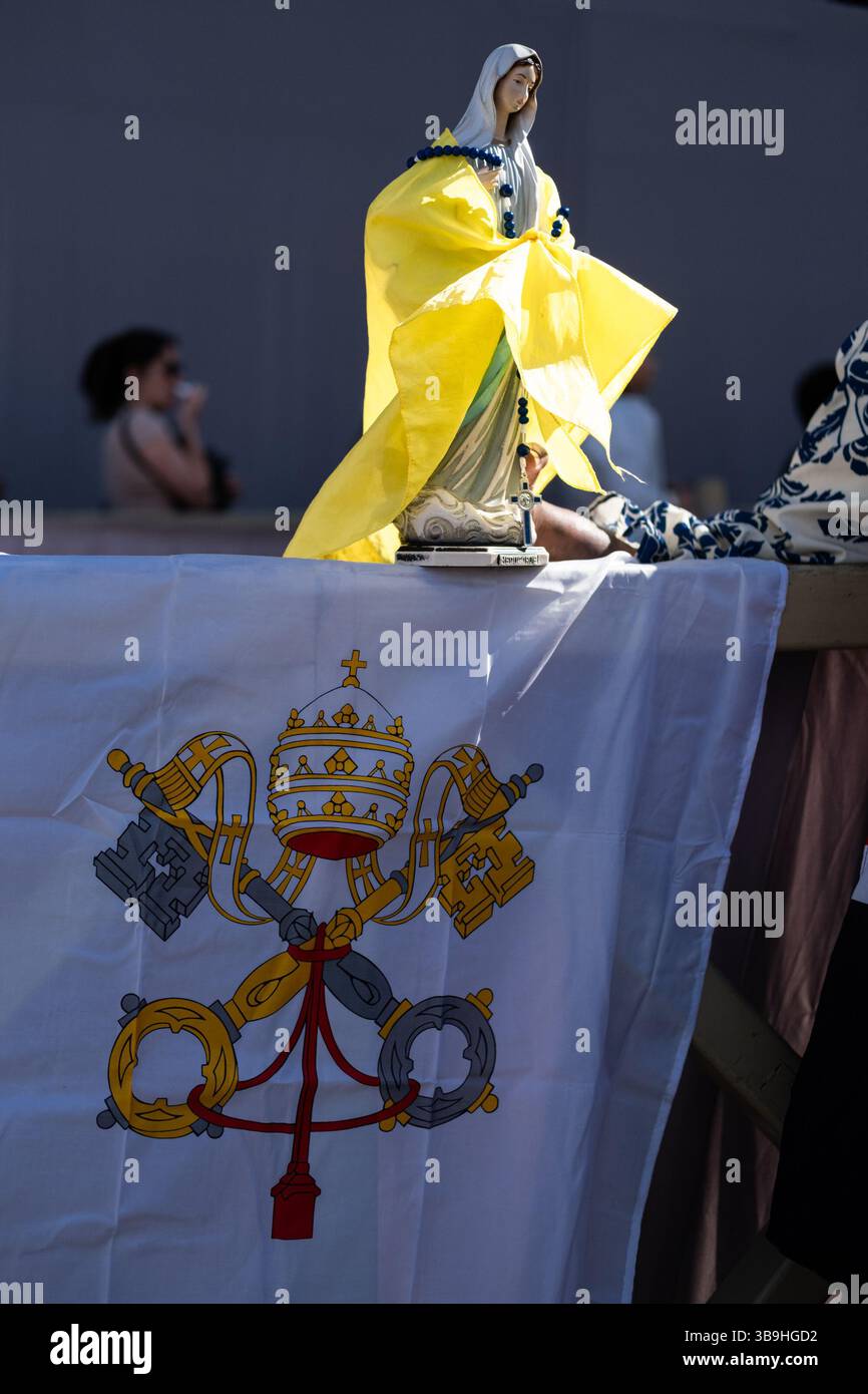 Statue of the Virgin Mary seen during the event. Vatican City witnessed ...