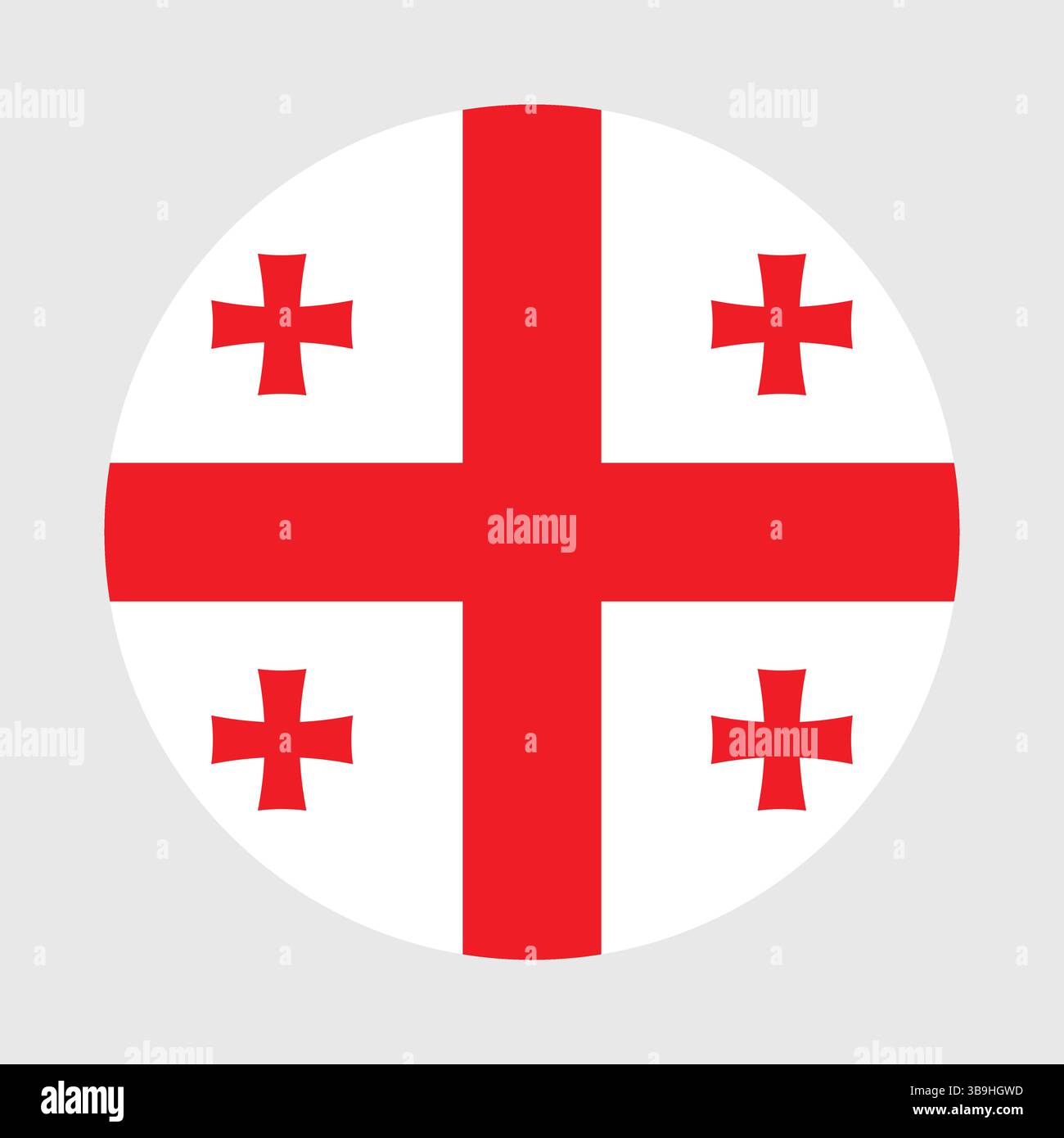 Flag of Georgia. Georgia circle flag logo icon computer vector ...