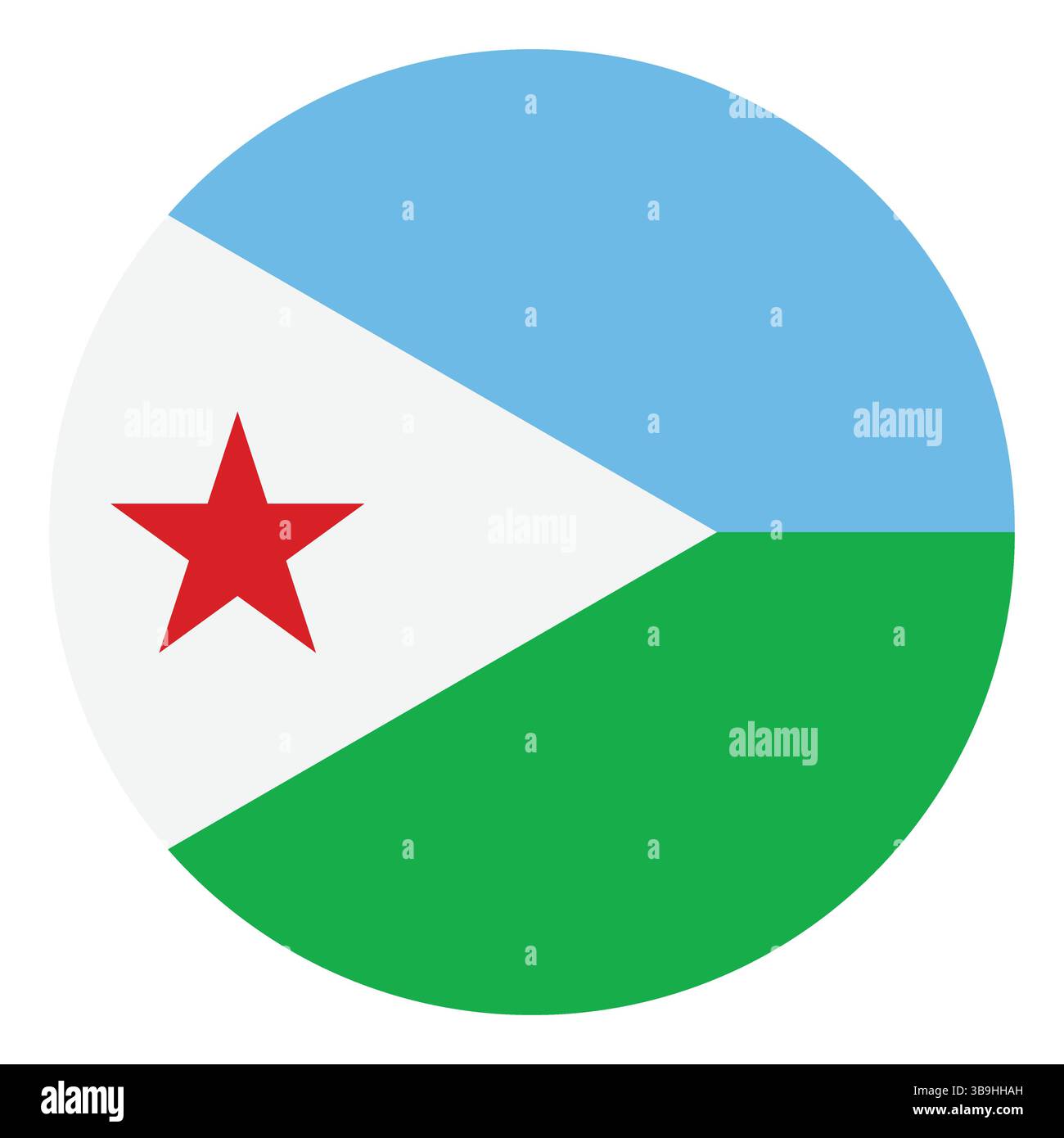 Flag of Djibouti. Djibouti circle flag logo icon computer vector ...