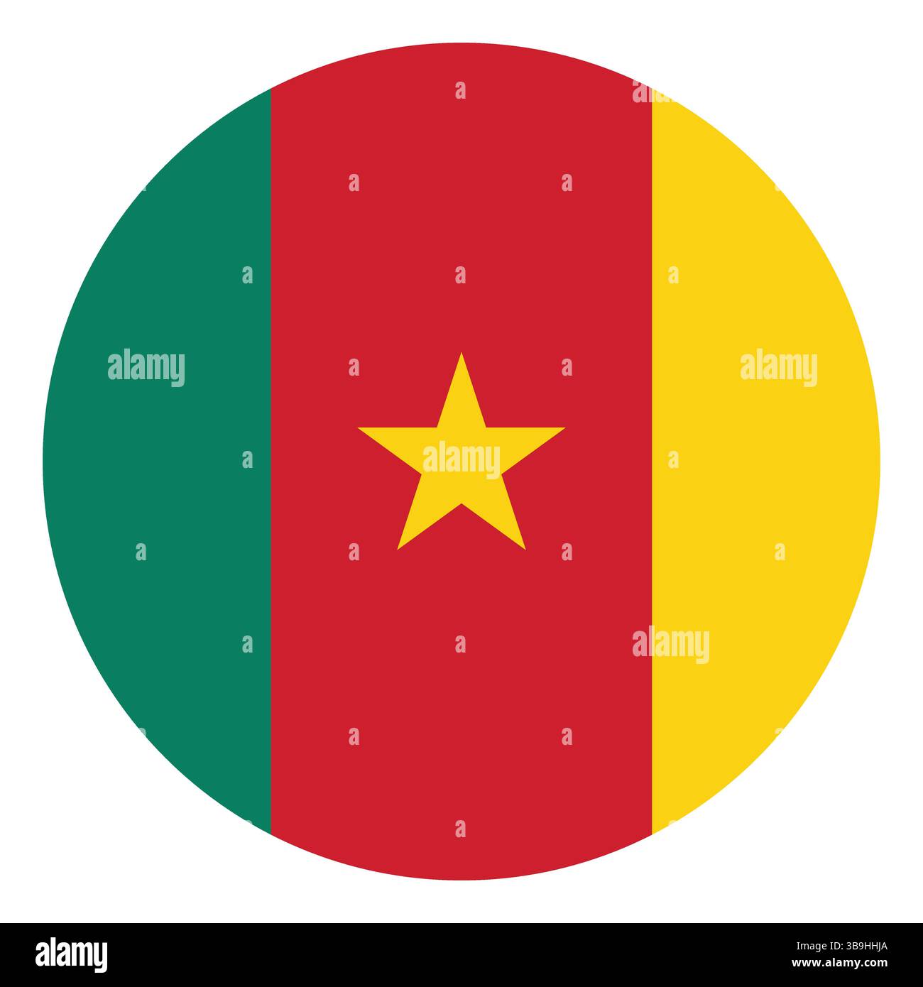 Flag of Cameroon. Cameroon circle flag logo icon computer vector ...
