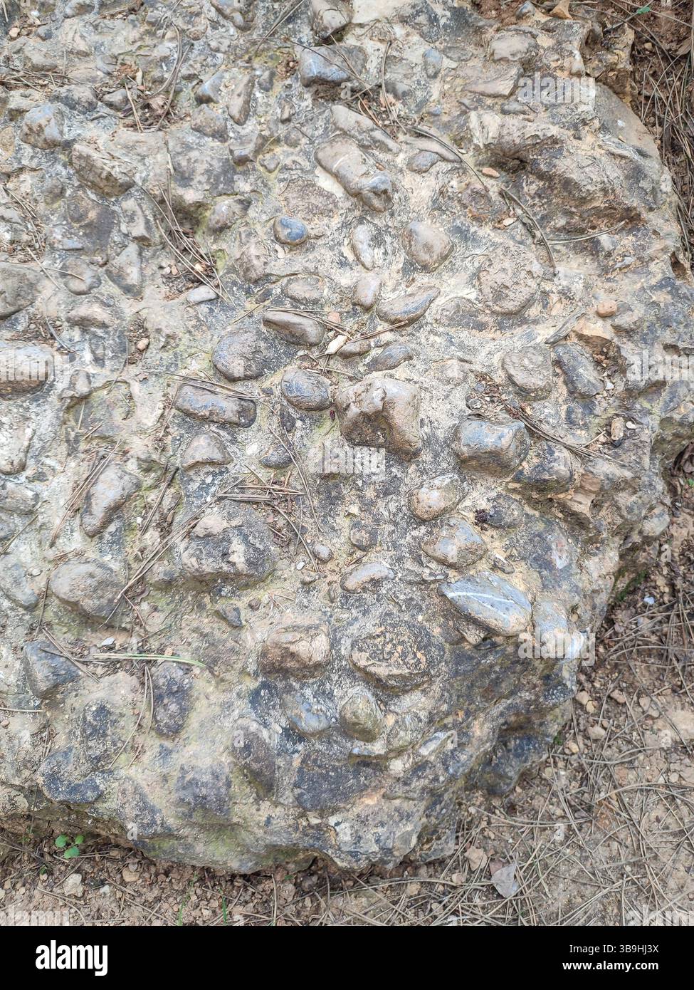 Details of rock formation at the claim of The Bosnian pyramids Stock ...