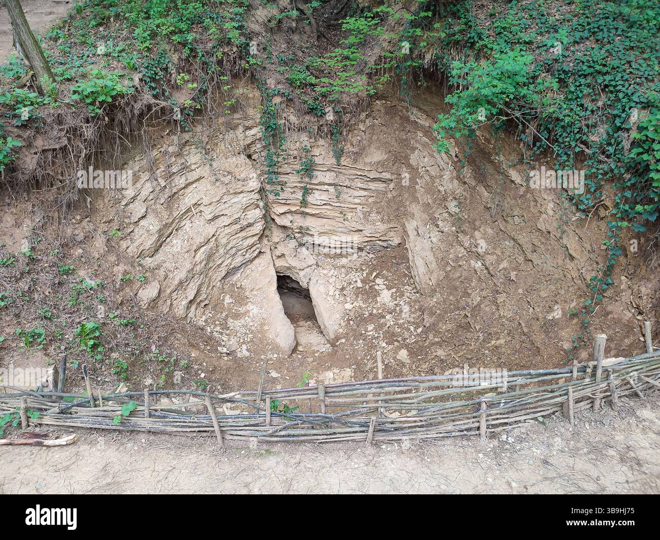 Details of rock formation at the claim of The Bosnian pyramids Stock ...