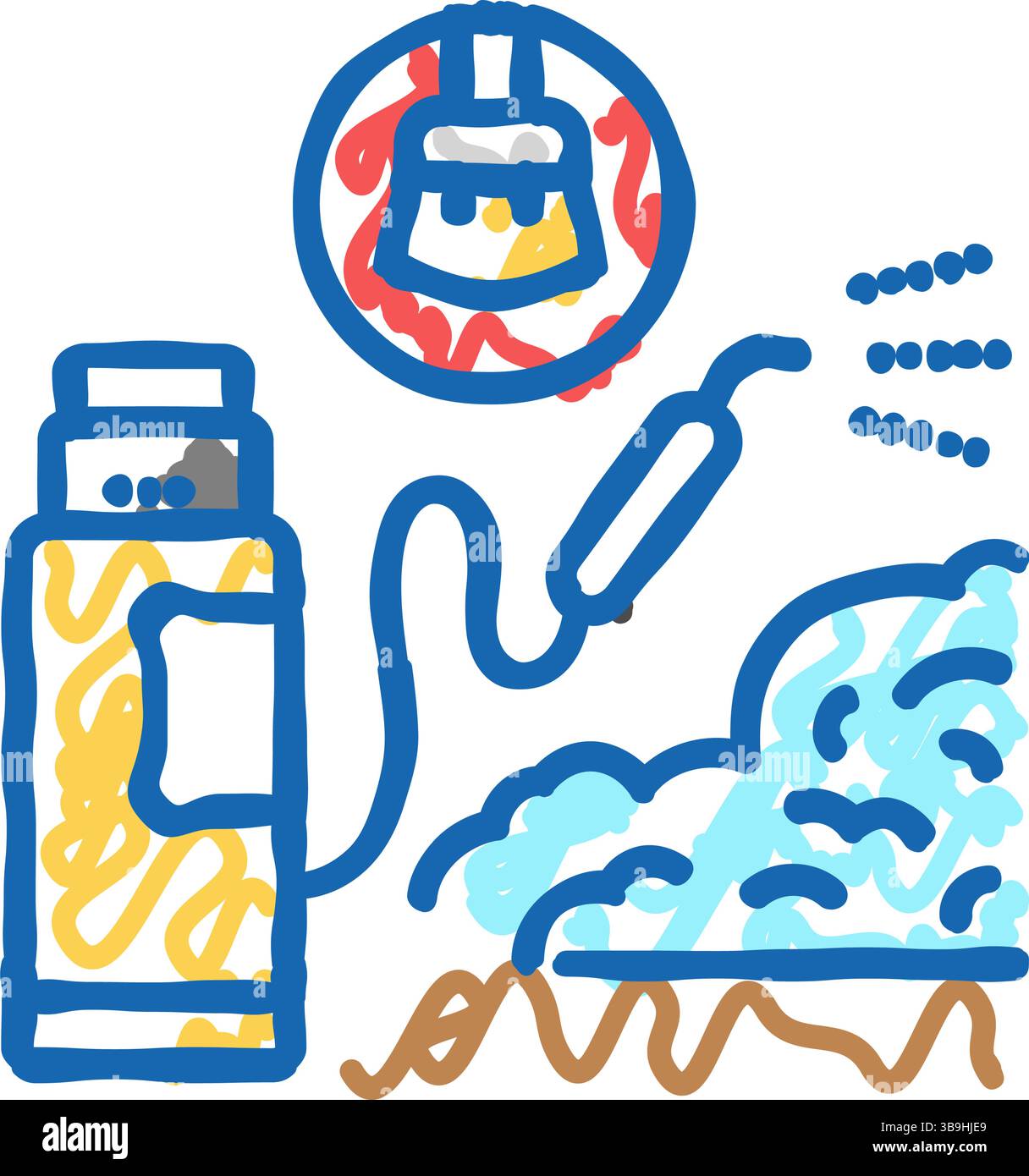 window caulking sealing home icon doodle illustration Stock Vector ...