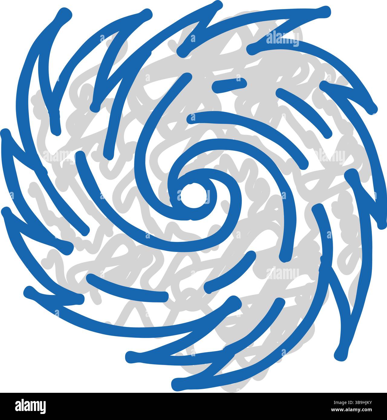 cyclone hurricane disaster icon doodle illustration Stock Vector Image ...