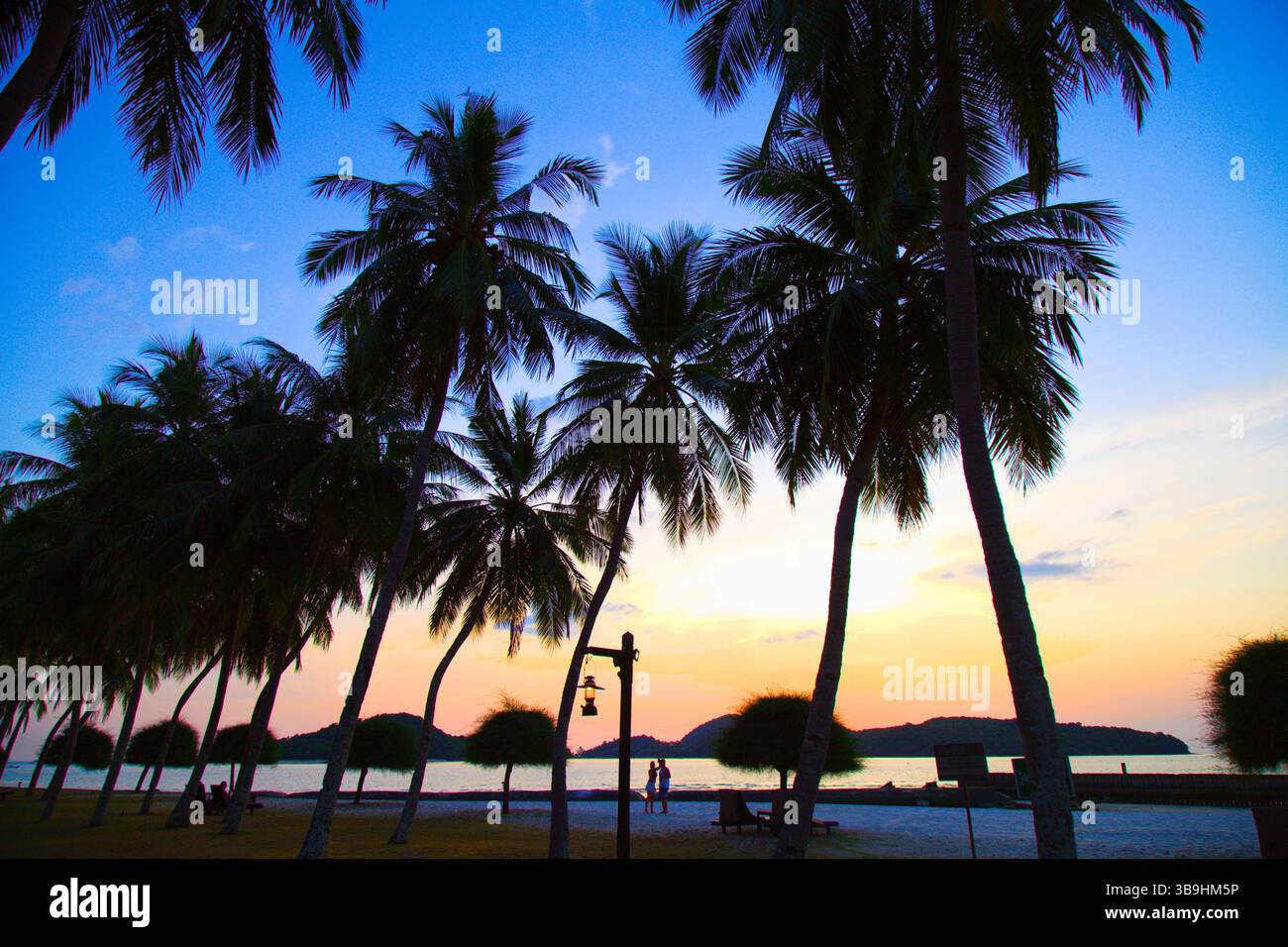 Malaysia, Langkawi, Pantai Cenang, Cenang Beach, sunset Stock Photo - Alamy
