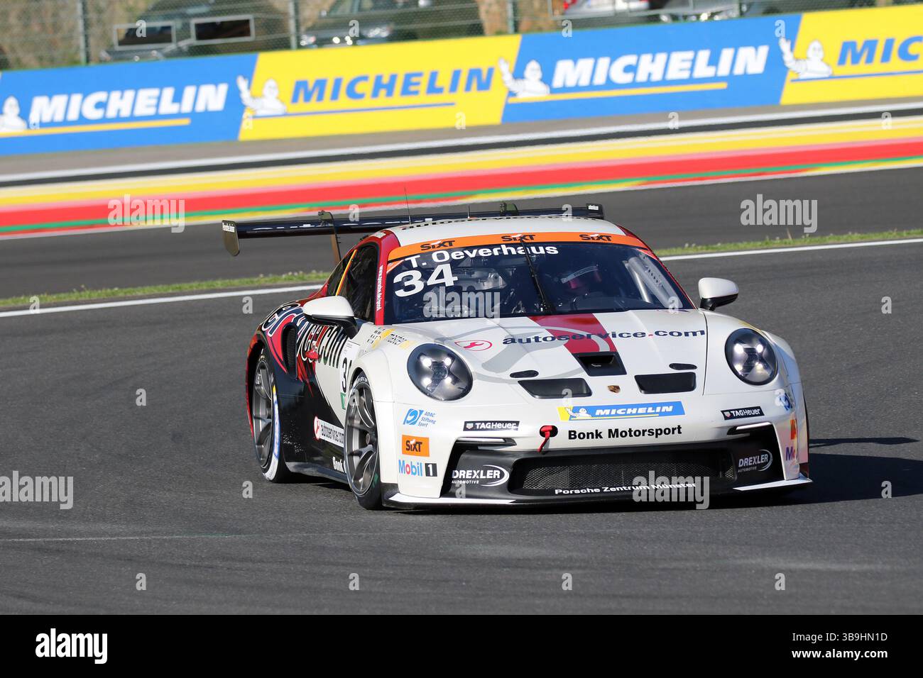 Stavelot, Belgien. 09th May, 2025. Stavelot, Belgien 08. - 10. Mai 2025: Porsche Sixt Carrera ...