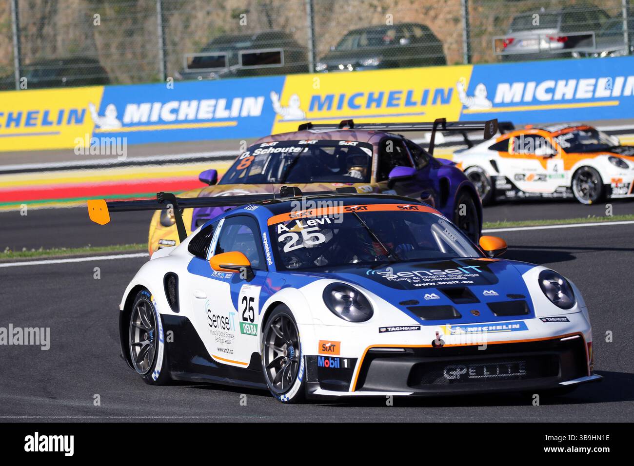 Stavelot, Belgien. 09th May, 2025. Stavelot, Belgien 08. - 10. Mai 2025: Porsche Sixt Carrera ...