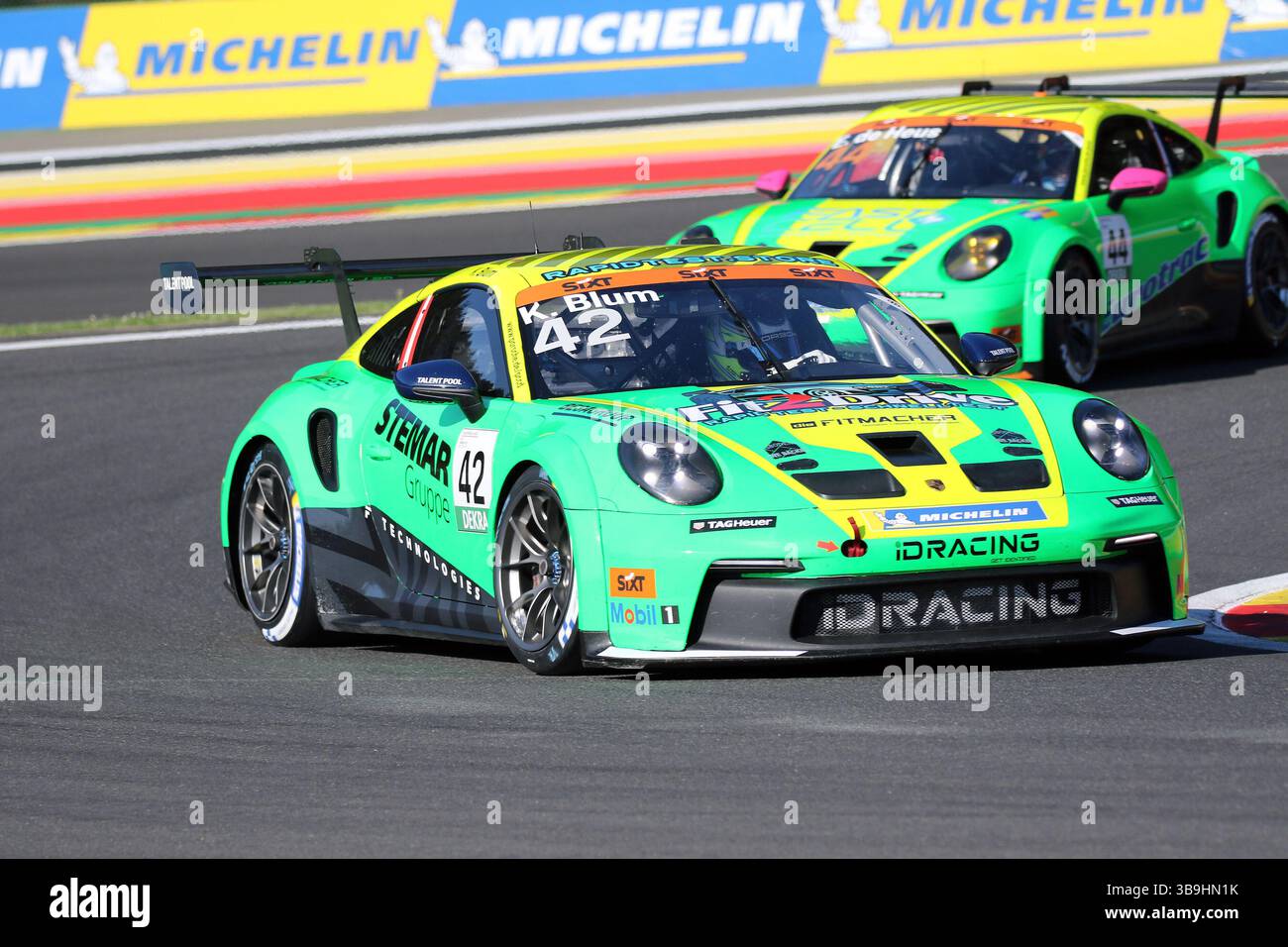 Stavelot, Belgien. 09th May, 2025. Stavelot, Belgien 08. - 10. Mai 2025: Porsche Sixt Carrera ...