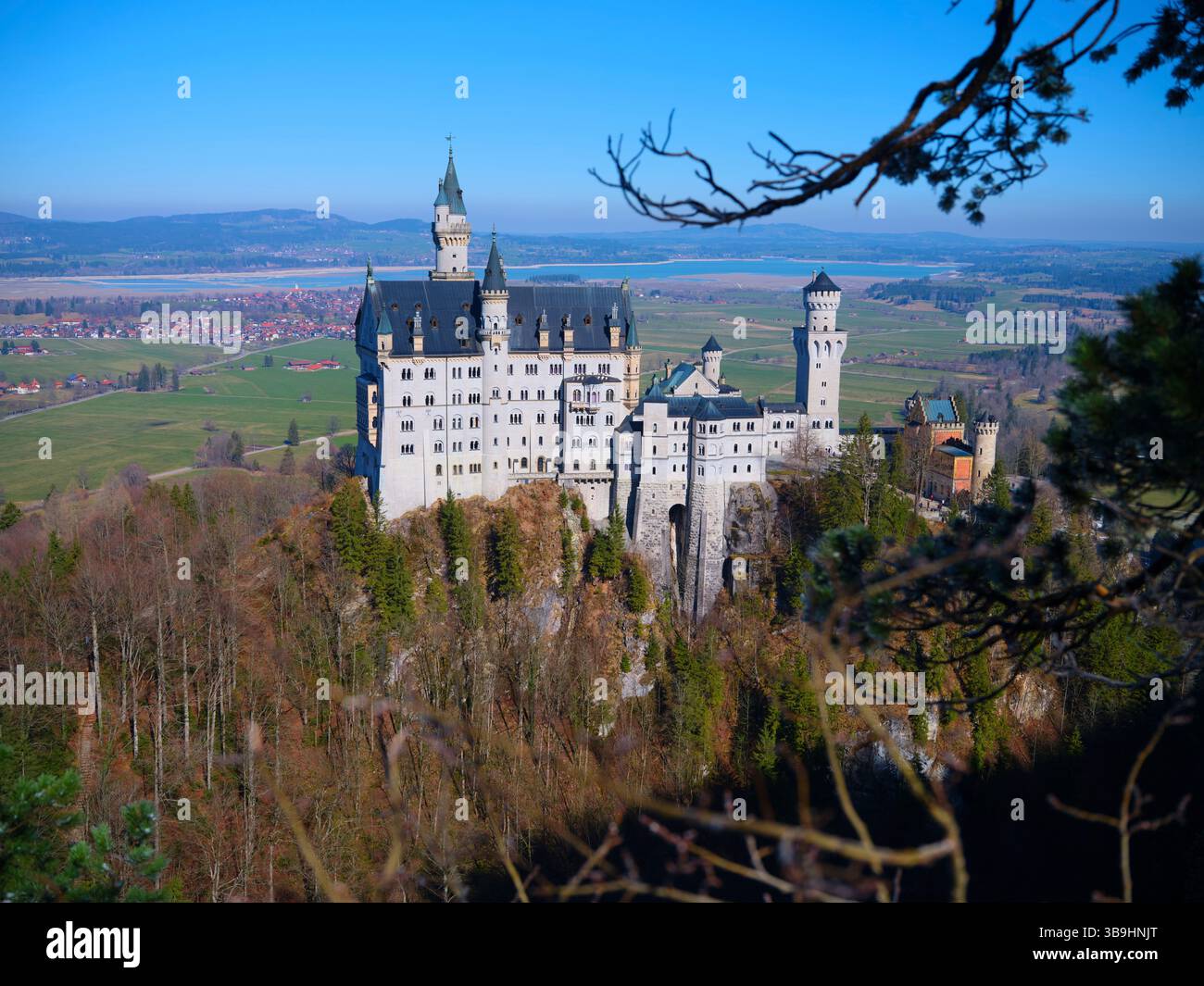 Panoramic view neuschwanstein castle rocky hi-res stock photography and images - Alamy
