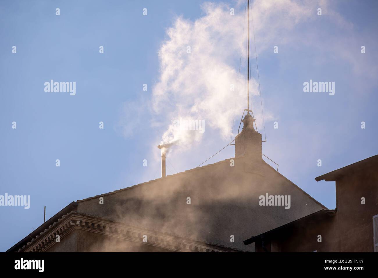 during the Conclave, St. Peter's Square, Vatican City, Rome, Italy ...