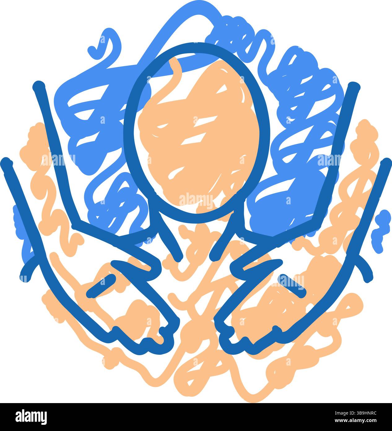 chest massage therapy icon doodle illustration Stock Vector Image & Art ...