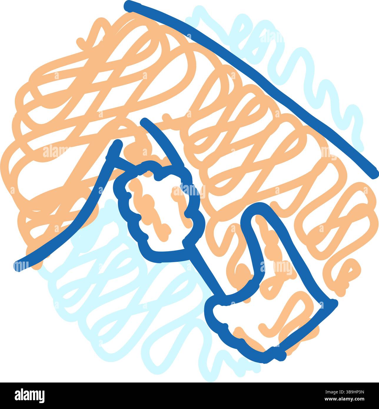 hamstrings massage therapy icon doodle illustration Stock Vector Image ...