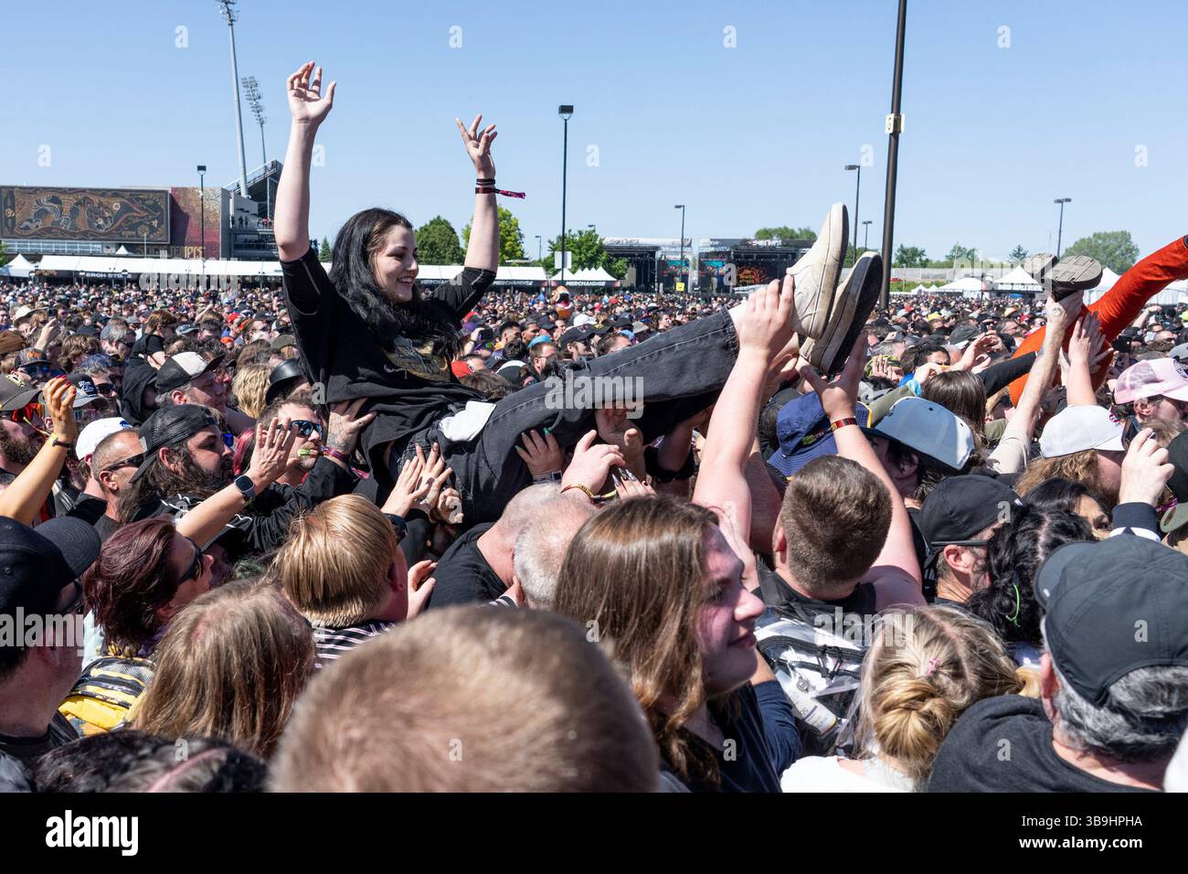 Festivalgoers are seen during Sonic Temple Art and Music Festival on ...