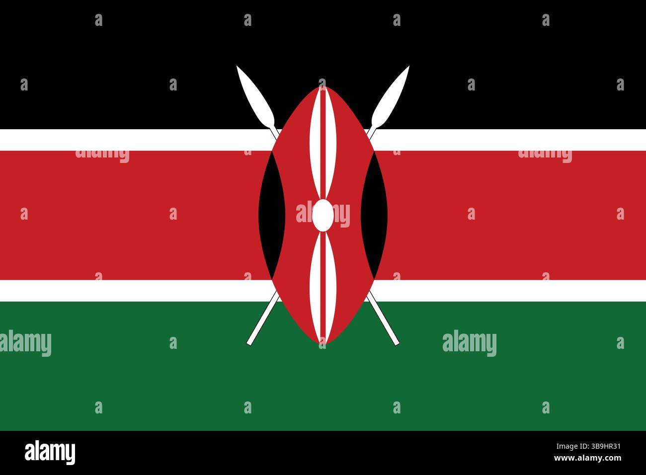 Flag of Kenya. Kenya flag official colors and proportion digital vector ...