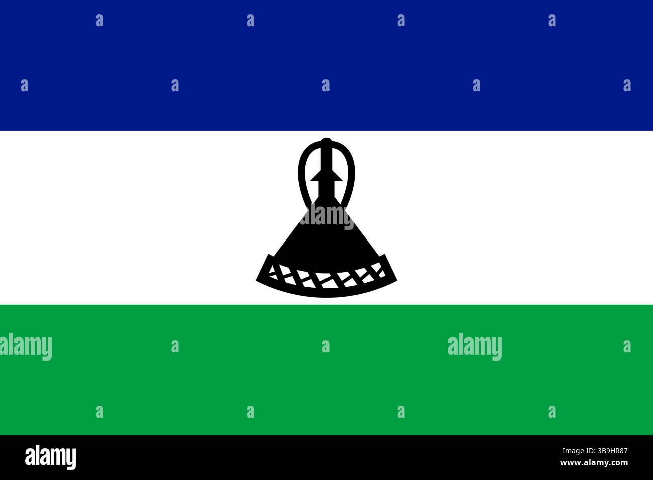 Flag of Lesotho. Lesotho flag official colors and proportion digital ...